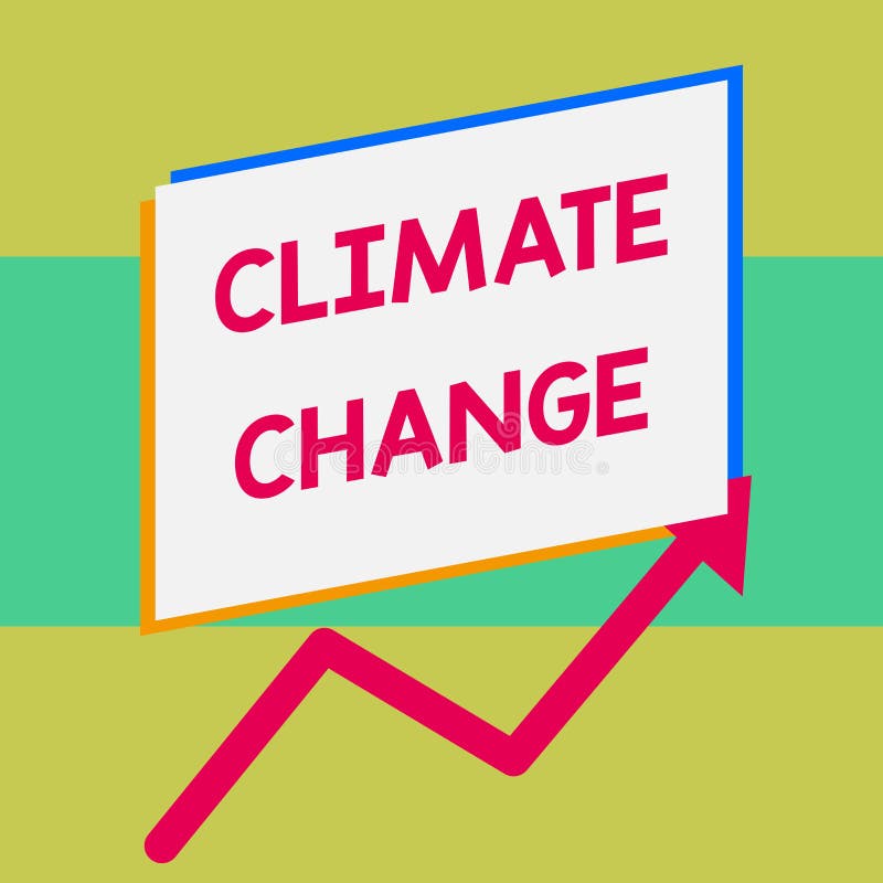 Handwriting Text Writing Climate Change. Concept Meaning Increase in ...