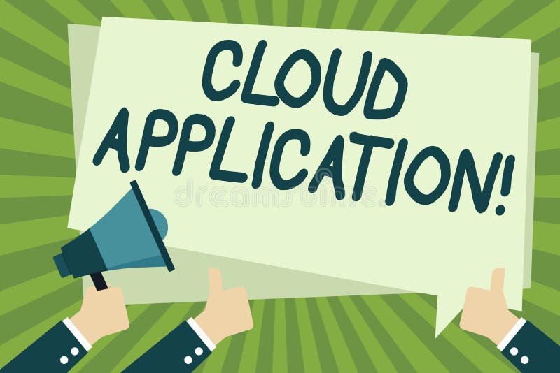 Handwriting Text Writing Cloud Application. Concept Meaning the ...