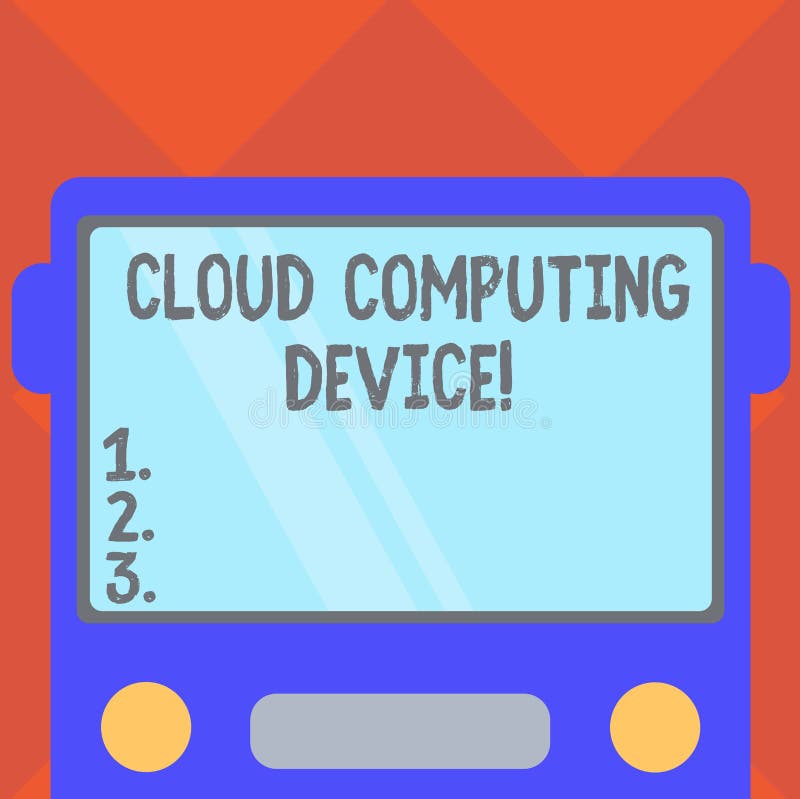 Handwriting Text Writing Cloud Computing Device. Concept Meaning Shared ...
