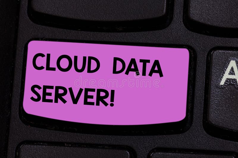 Handwriting Text Writing Cloud Data Server. Concept Meaning Built Hosted through Computing ...