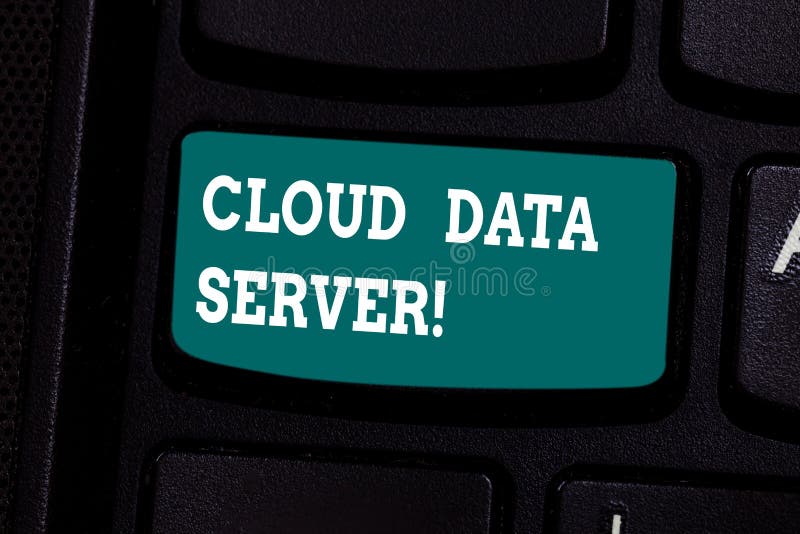 Handwriting Text Writing Cloud Data Server. Concept Meaning Built Hosted through Computing ...