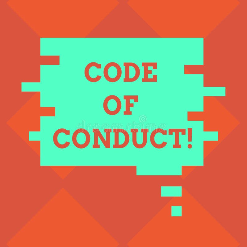 Handwriting Text Writing Code of Conduct. Concept Meaning Ethics Rules ...