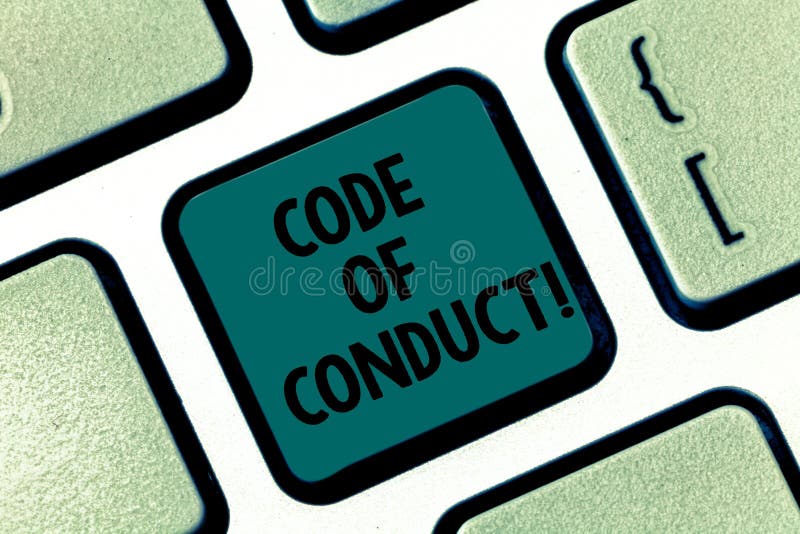 Handwriting Text Writing Code of Conduct. Concept Meaning Ethics Rules ...