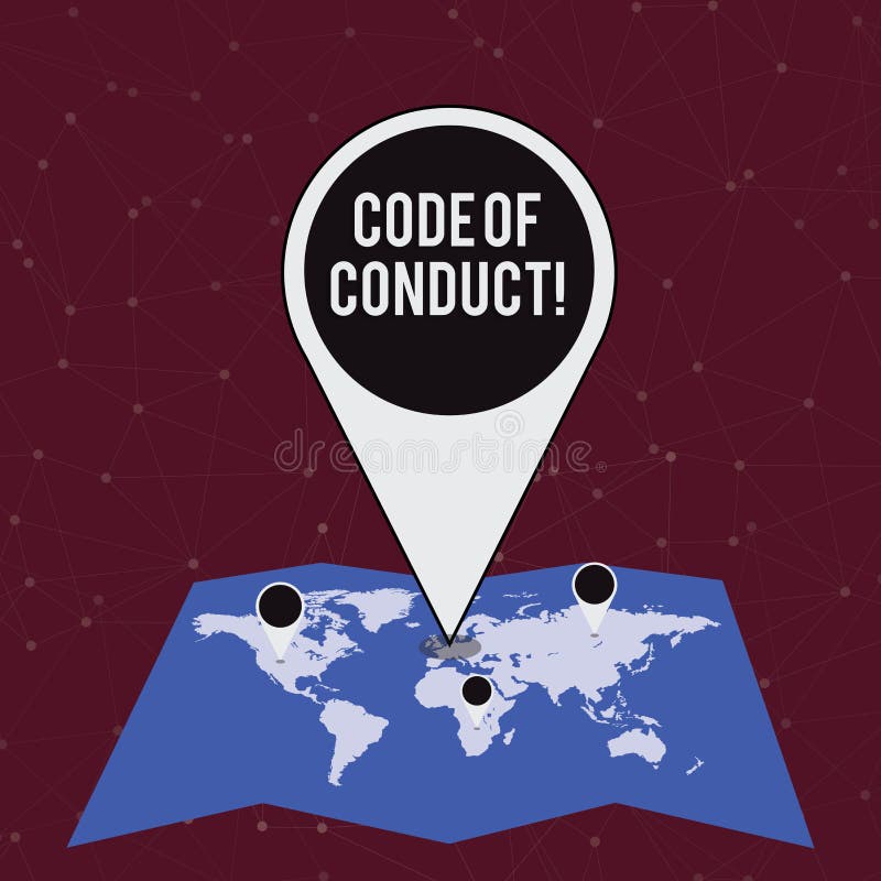 Handwriting Text Writing Code of Conduct. Concept Meaning Follow ...