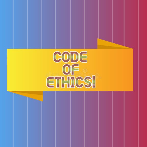 Handwriting Text Writing Code of Ethics. Concept Meaning Moral Rules Ethical Integrity Honesty ...