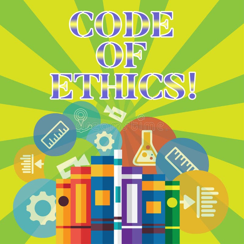 Handwriting Text Writing Code of Ethics. Concept Meaning Moral Rules ...
