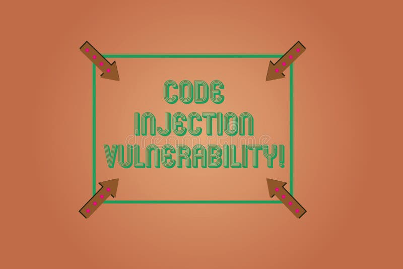 Handwriting Text Writing Code Injection Vulnerability Concept Meaning Introduction Of Code Into