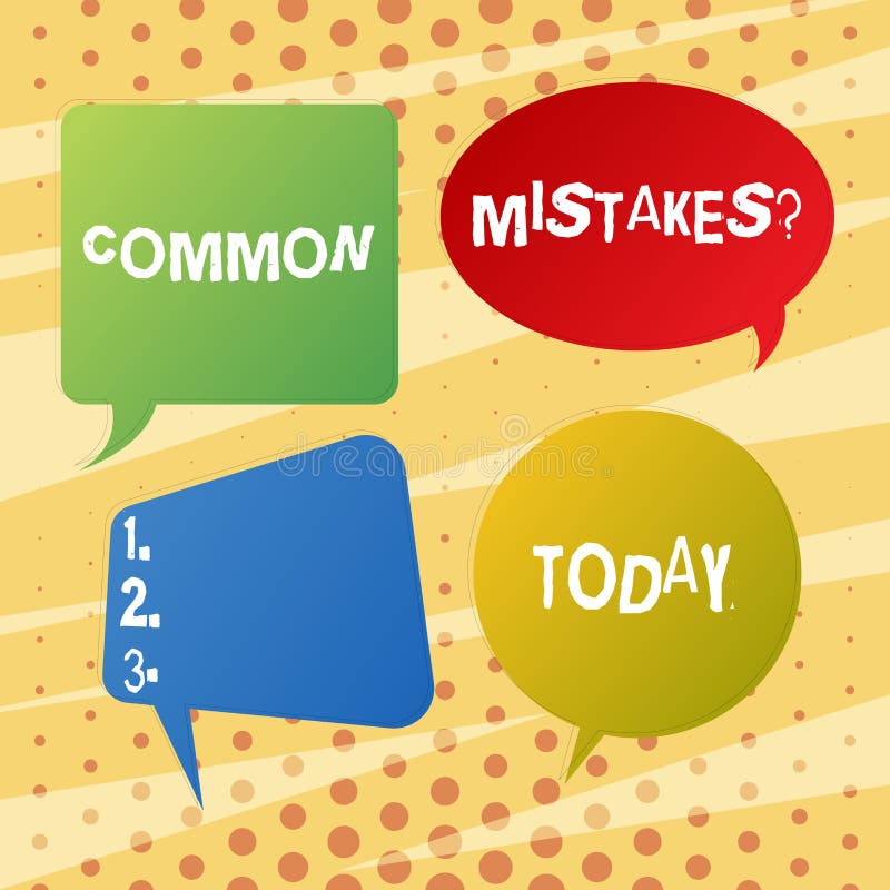 Handwriting Text Writing Common Mistakes Question. Concept Meaning ...