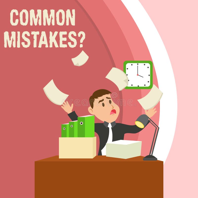 Handwriting Text Writing Common Mistakes Question. Concept Meaning ...