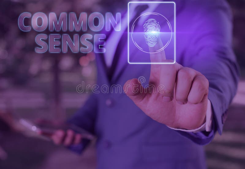 Handwriting Text Writing Common Sense. Concept Meaning Having Good ...