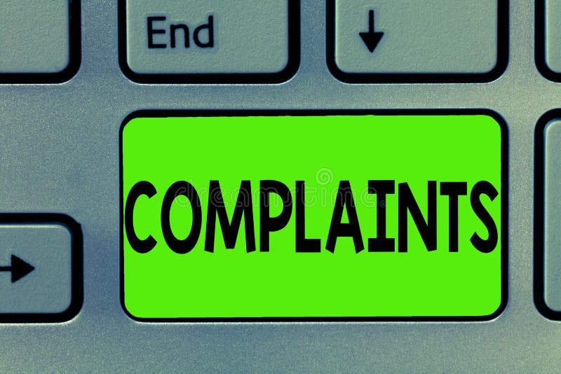 Handwriting Text Writing Complaints. Concept Meaning Statement that ...