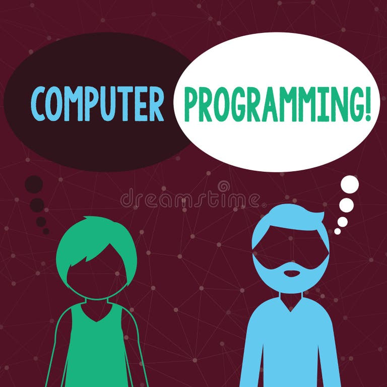 Handwriting Text Writing Computer Programming. Concept Meaning Process ...