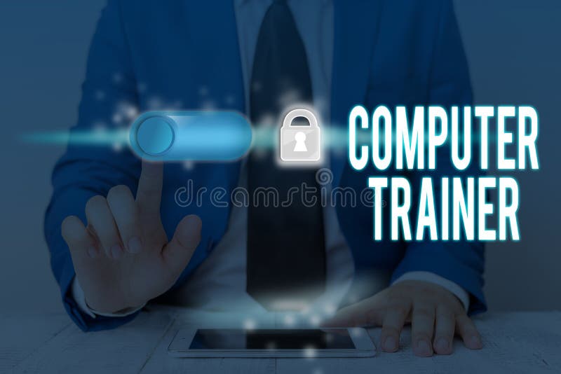 Handwriting Text Writing Computer Trainer. Concept Meaning Instruct and ...