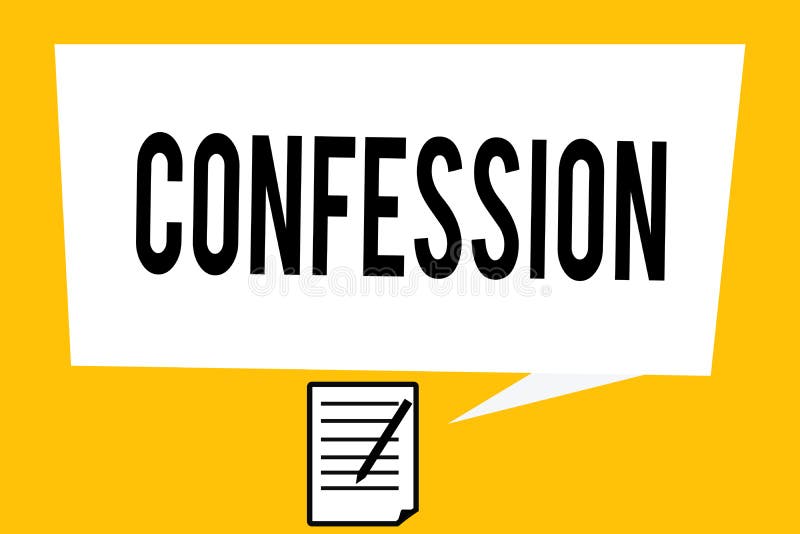 Handwriting Text Writing Confession. Concept Meaning Statement ...