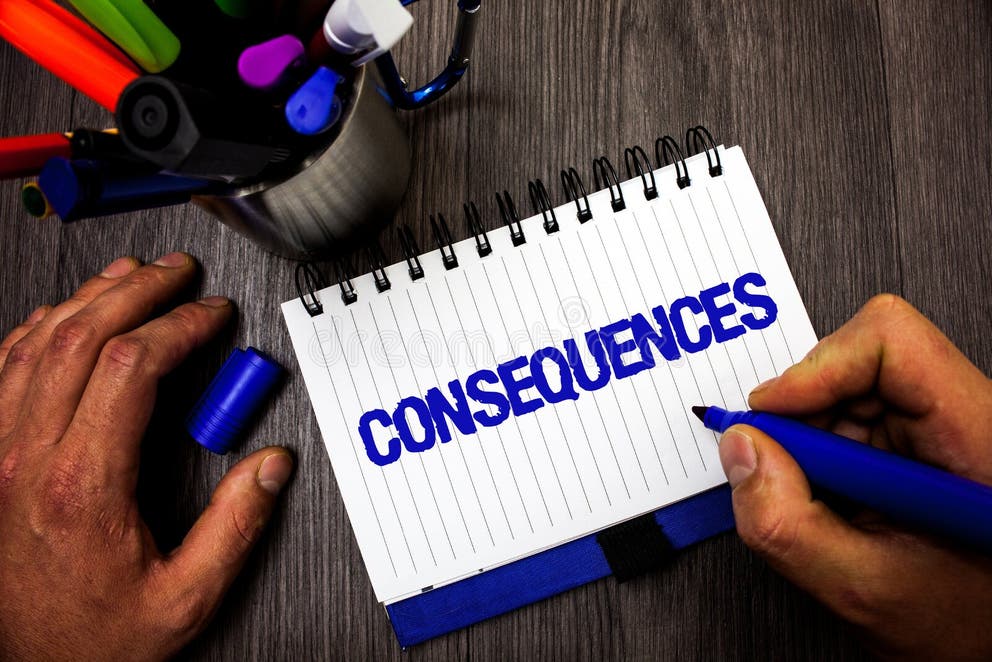 Handwriting Text Writing Consequences. Concept Meaning Result Outcome ...