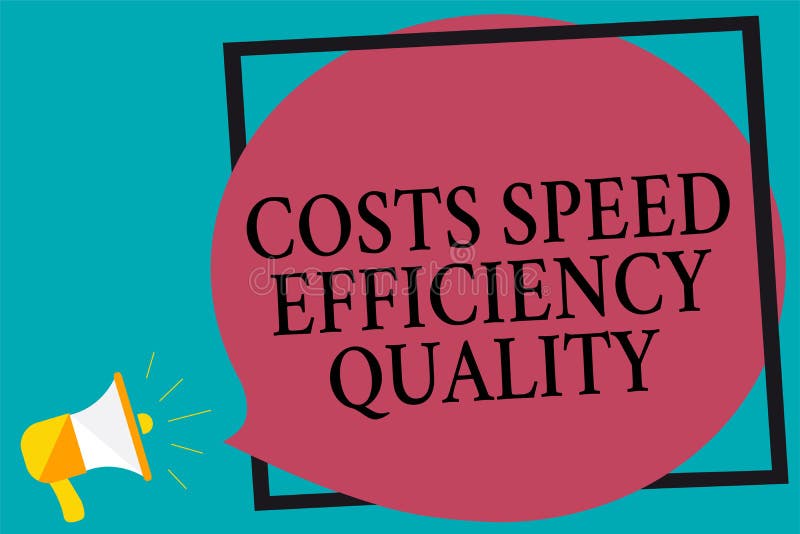 Handwriting Text Writing Costs Speed Efficiency Quality. Concept ...