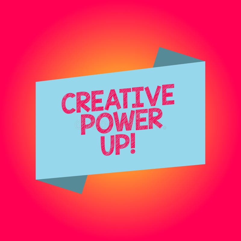 Handwriting Text Writing Creative Power Up. Concept Meaning ...
