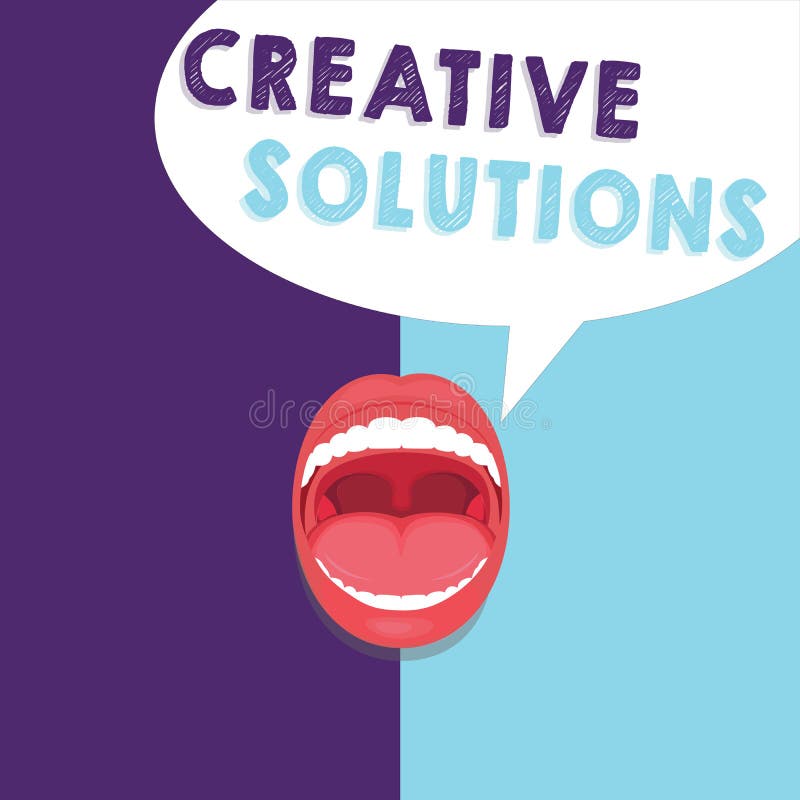 Handwriting Text Writing Creative Solutions. Concept Meaning Original ...