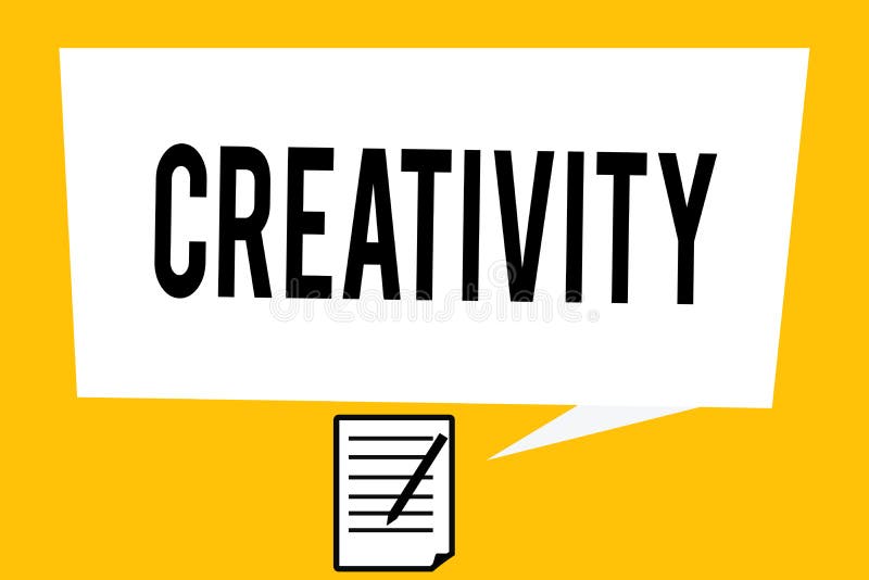 Handwriting Text Writing Creativity. Concept Meaning Use of Imagination ...