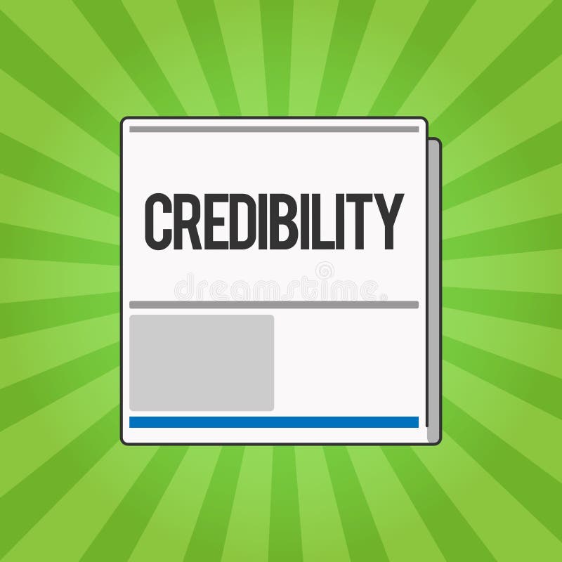 Credibility Concept Banner with Icons in Blue Gradient Background Stock ...
