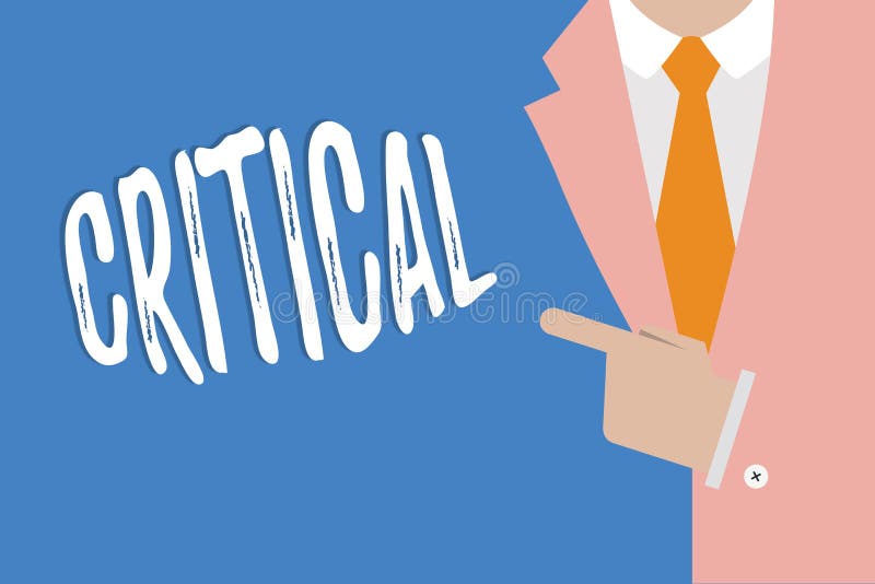 Handwriting Text Writing Critical. Concept Meaning Expressing Adverse ...