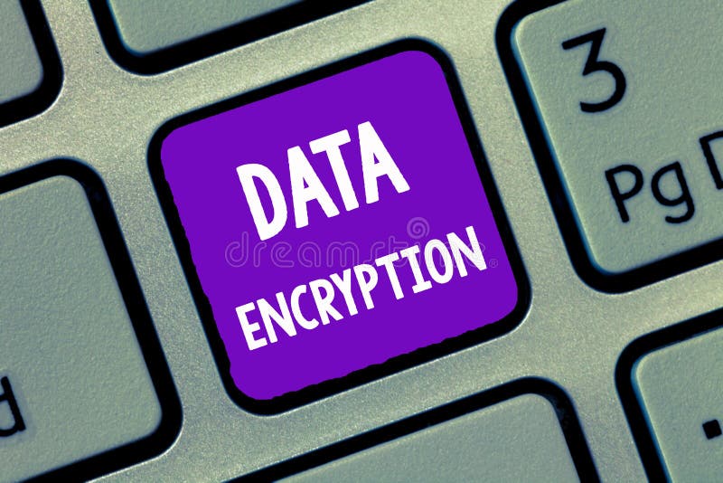 Handwriting Text Writing Data Encryption Concept Meaning Symmetric Key Algorithm For The