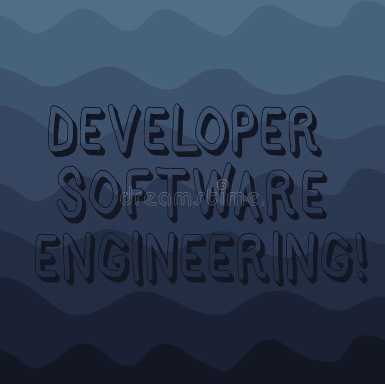 Handwriting Text Writing Developer Software Engineering. Concept ...