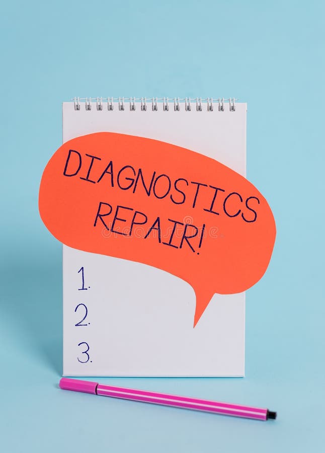 Handwriting Text Writing Diagnostics Repair. Concept Meaning a Program ...