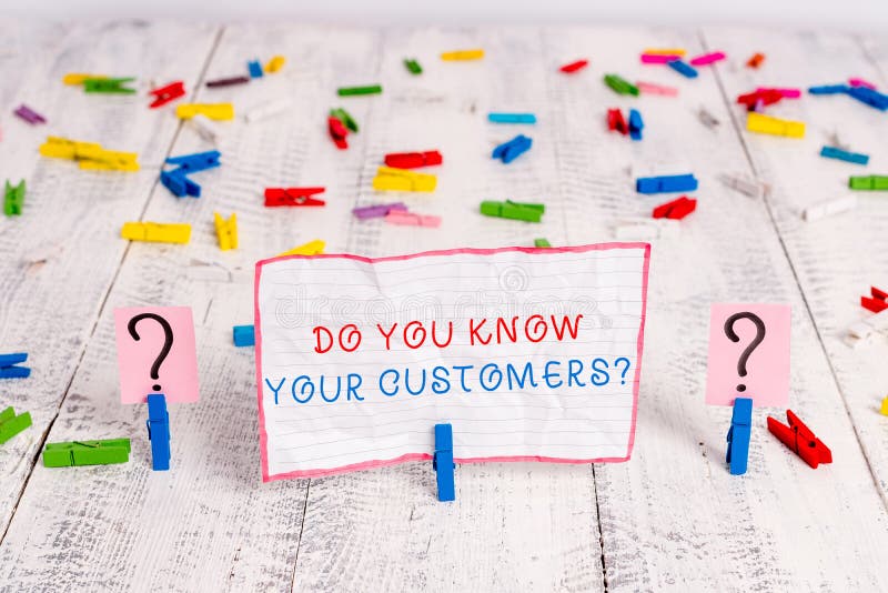 Handwriting Text Writing Do You Know Your Customers Question. Concept ...