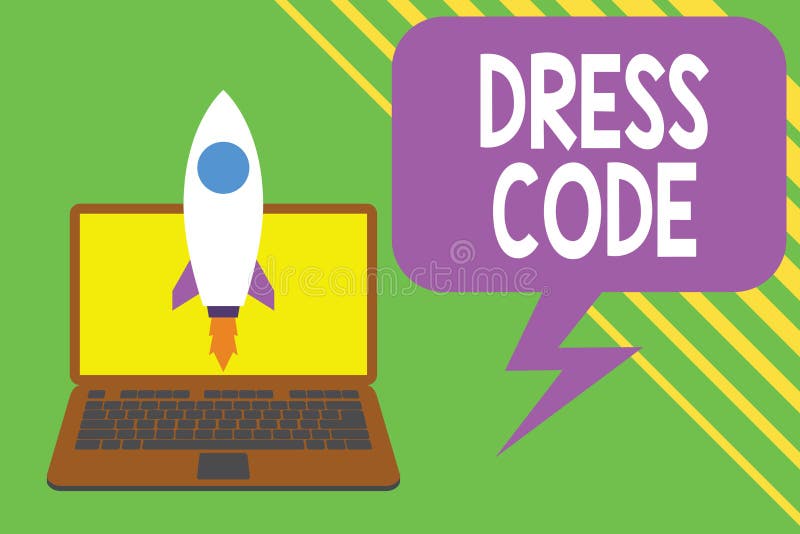 Handwriting Text Writing Dress Code. Concept Meaning an Accepted Way of ...