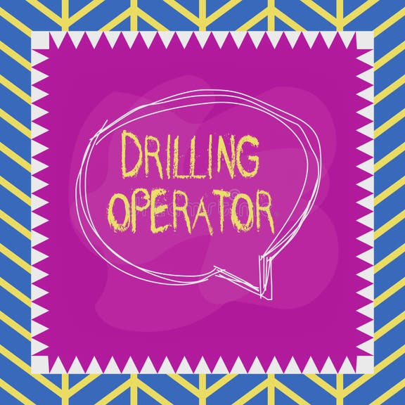 Handwriting Text Writing Drilling Operator. Concept Meaning Someone ...