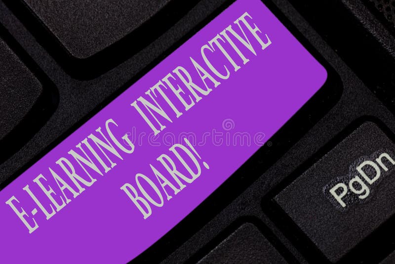 Handwriting Text Writing E Learning Interactive Board. Concept Meaning ...