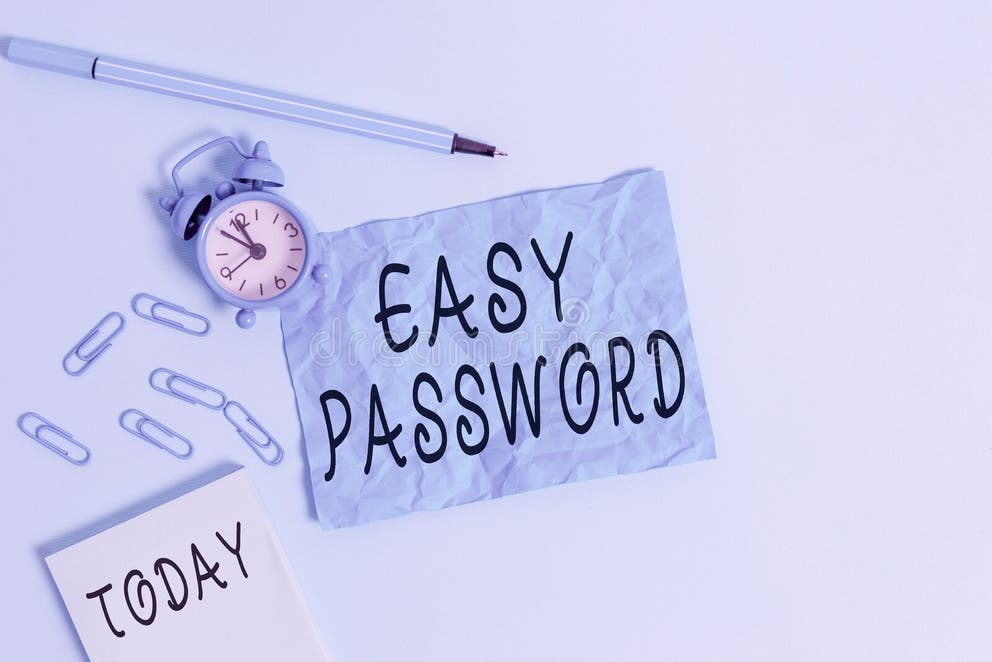 Handwriting Text Writing Easy Password. Concept Meaning Easy Code that ...