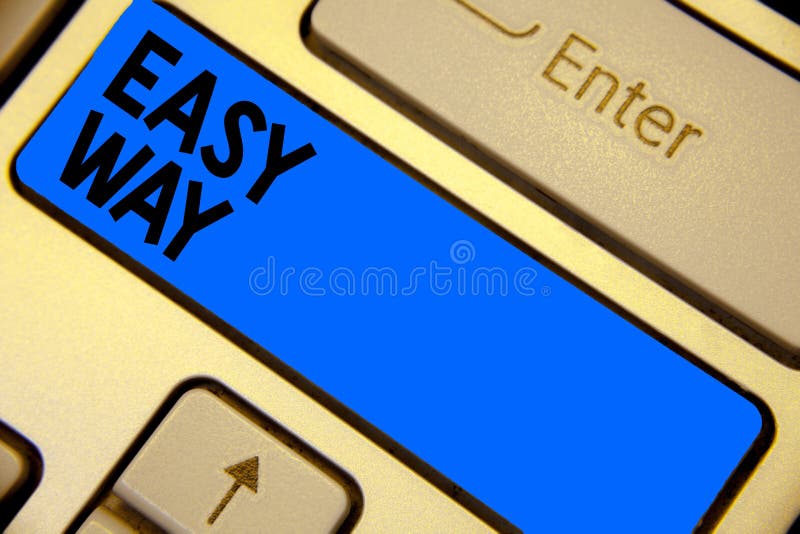 Handwriting Text Writing Easy Way. Concept Meaning Making Hard Decision ...