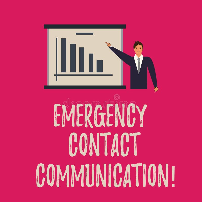 Handwriting Text Writing Emergency Contact Communication. Concept ...