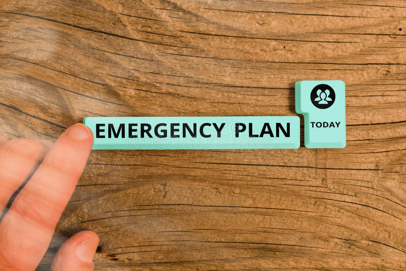 Handwriting Text Writing Emergency Plan. Concept Meaning Procedures for ...