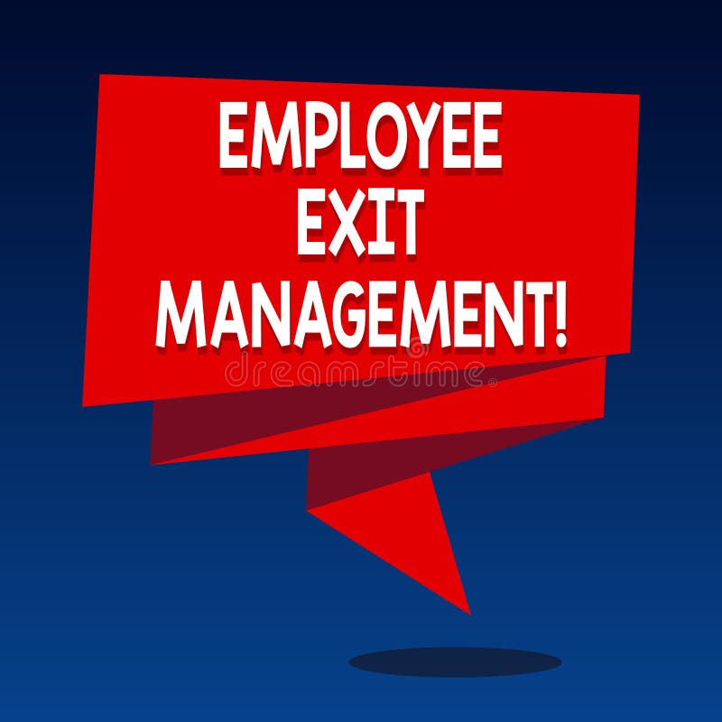Handwriting Text Writing Employee Exit Management. Concept Meaning ...
