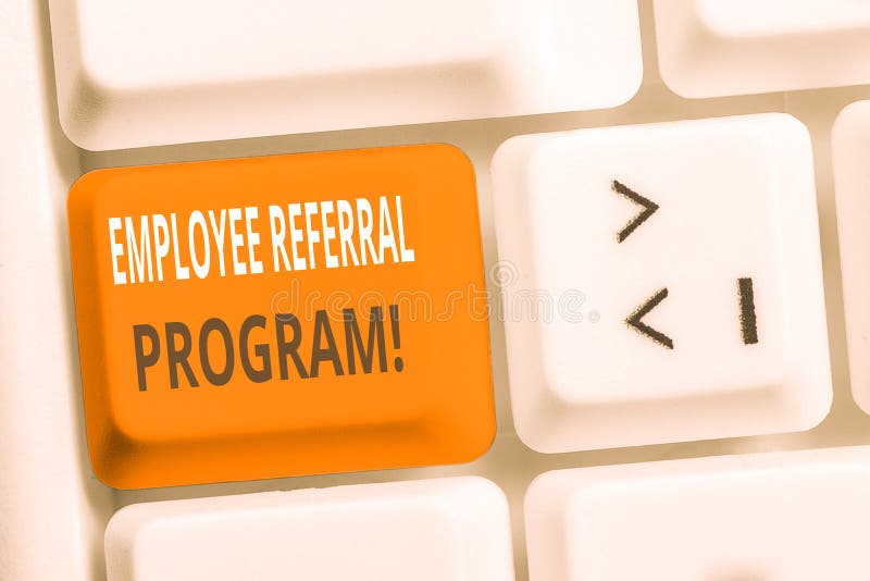 Handwriting Text Writing Employee Referral Program. Concept Meaning ...