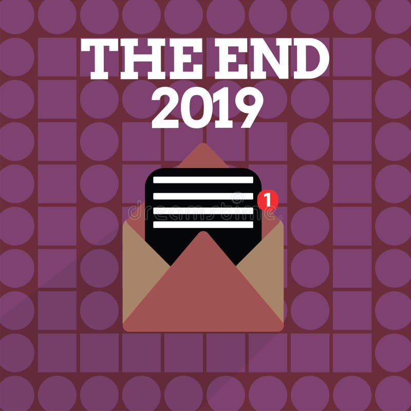 Handwriting Text Writing the End 2019. Concept Meaning Happy New Year ...