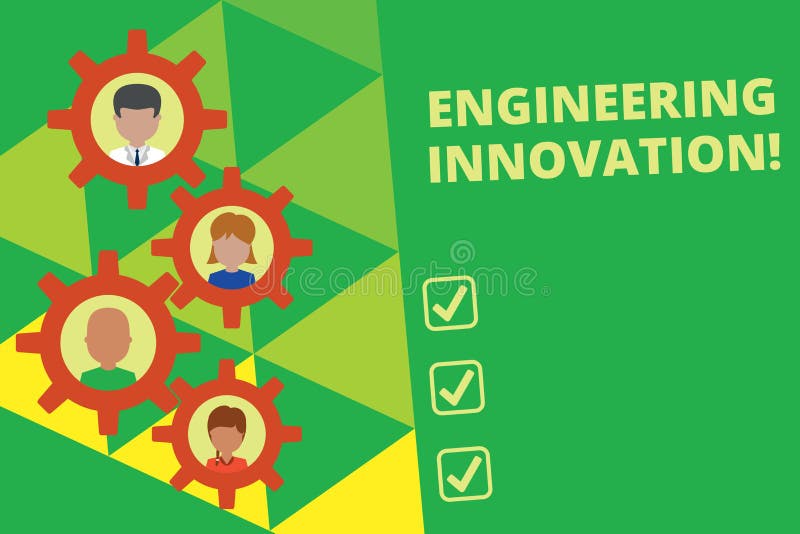 Handwriting Text Writing Engineering Innovation. Concept Meaning ...