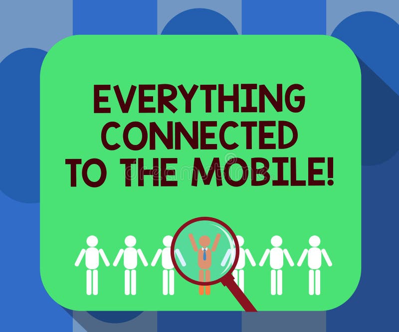 Handwriting Text Writing Everything Connected To the Mobile. Concept ...