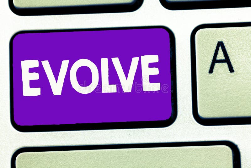 Handwriting Text Writing Evolve. Concept Meaning Develop Gradually ...