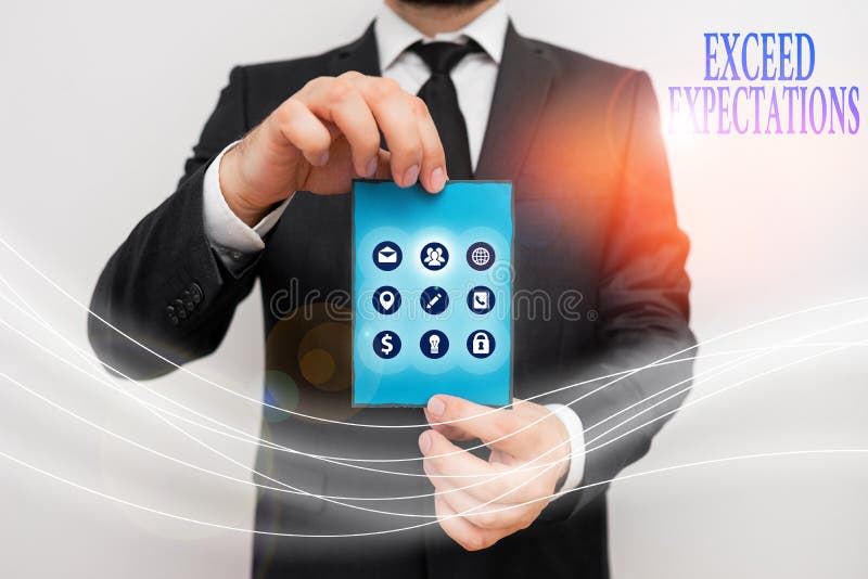 Handwriting Text Writing Exceed Expectations. Concept Meaning Able To ...