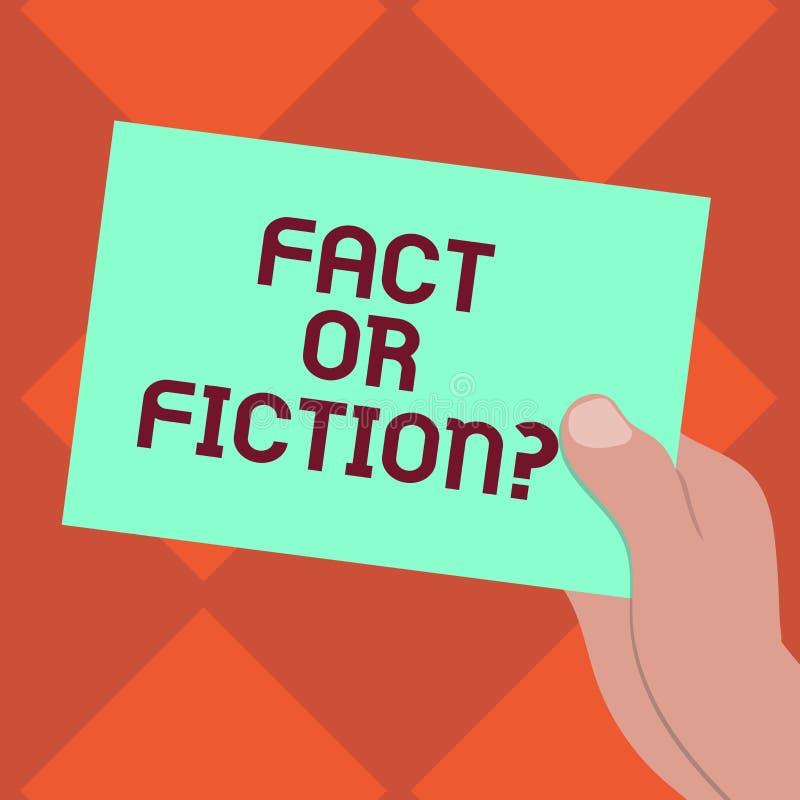 Handwriting Text Writing Fact or Fiction. Concept Meaning is it True or ...