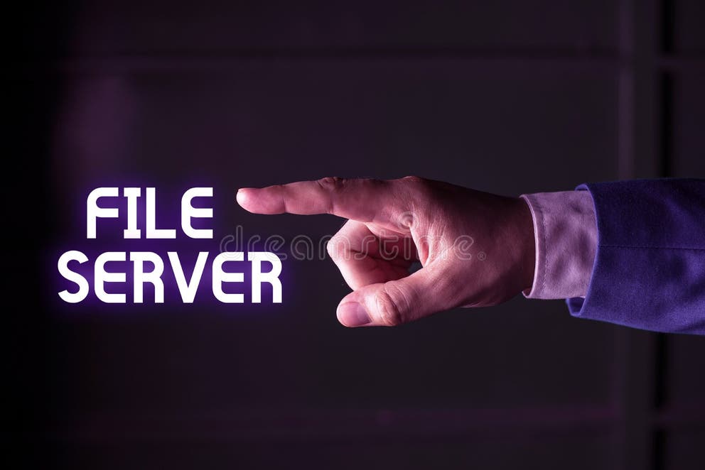 Handwriting Text Writing File Server. Concept Meaning Device Which Controls Access To Separately ...