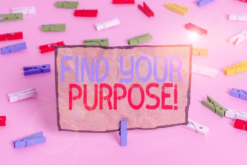 Handwriting Text Writing Find Your Purpose. Concept Meaning Reason for ...
