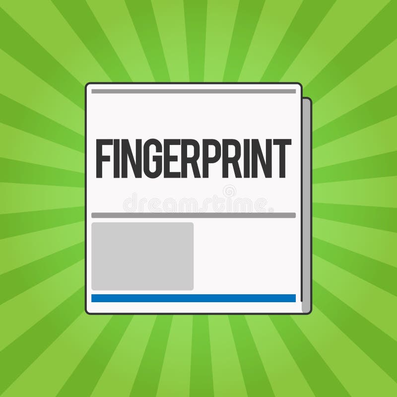 Handwriting Text Writing Fingerprint. Concept Meaning Impression or ...