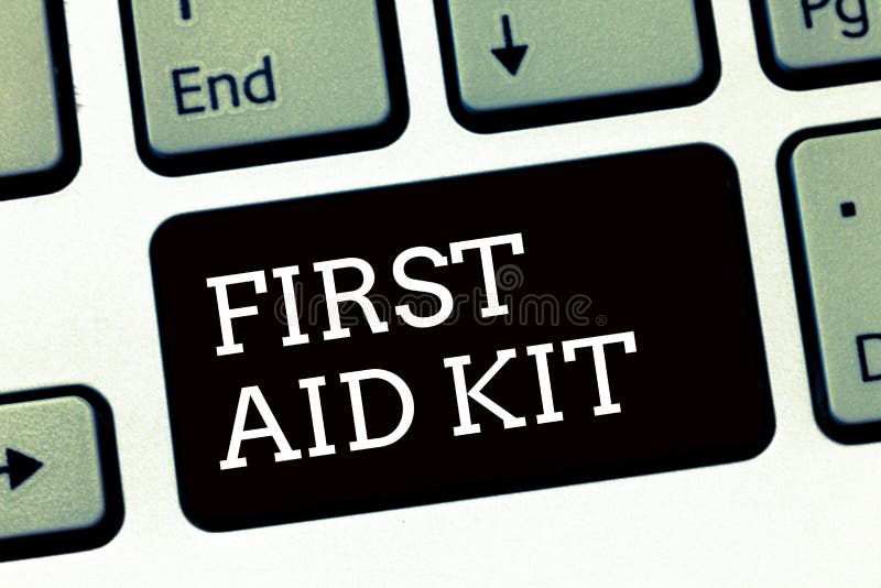 Handwriting Text Writing First Aid Kit. Concept Meaning Set of ...