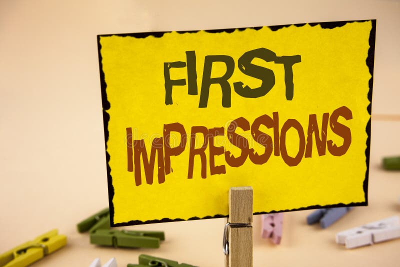 Handwriting Text Writing First Impressions. Concept Meaning Encounter ...