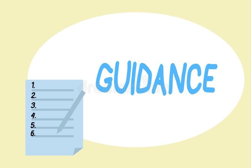 Handwriting Text Writing Guidance. Concept Meaning Advice or ...